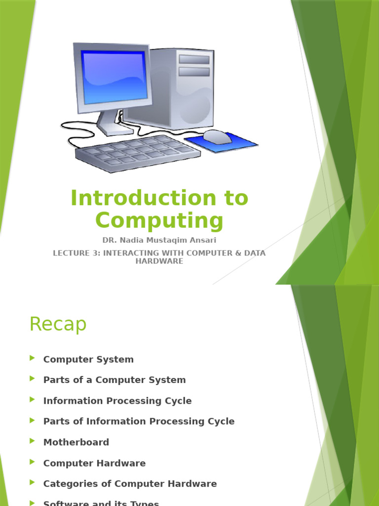 Lec3 IC InteractingwithComputer | PDF | Computer Keyboard | Cursor (User Interface)