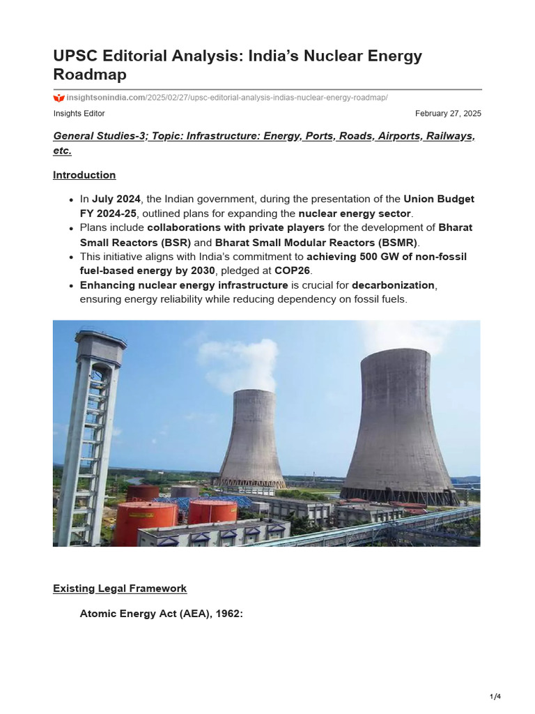insightsonindia.com-UPSC Editorial Analysis Indias Nuclear Energy ...