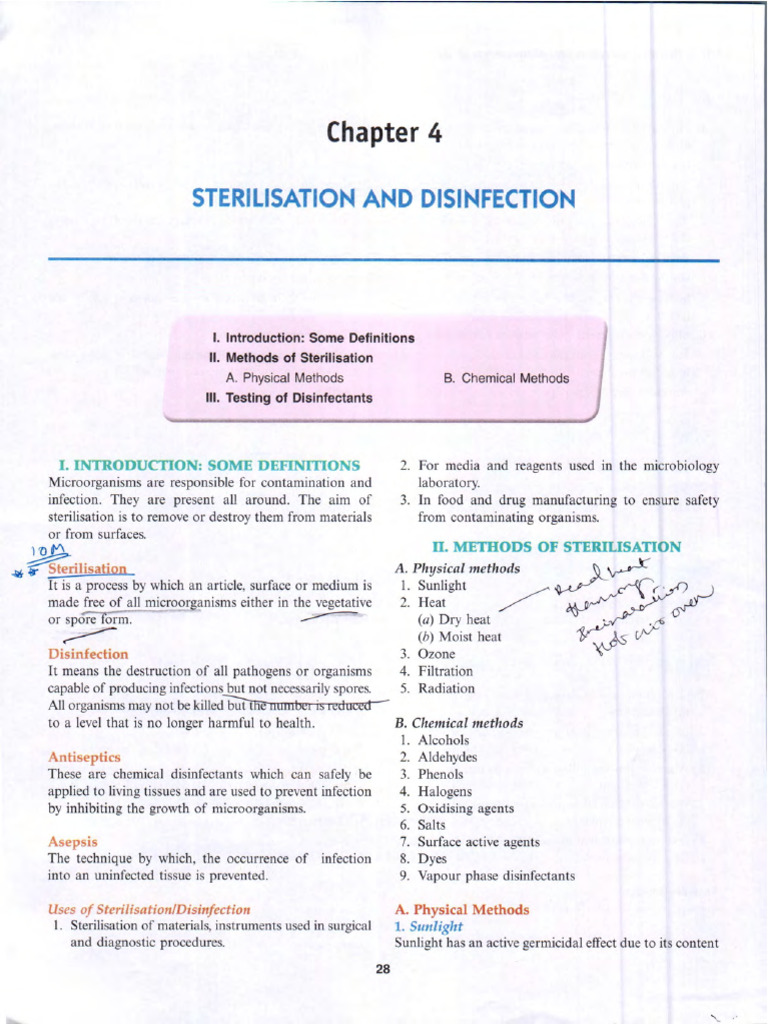 Sterilisation and Disinfection | PDF | Disinfectant | Sterilization (Microbiology)