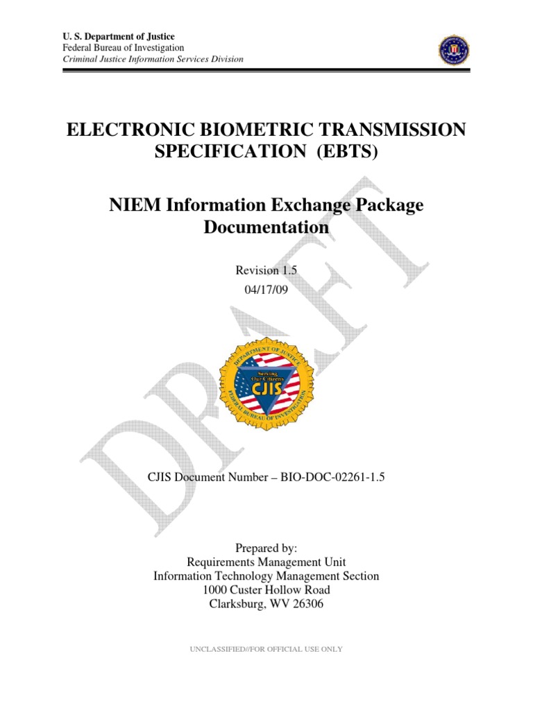 FBI Electronic Biometric Transmission Standards | PDF | Xml Schema ...