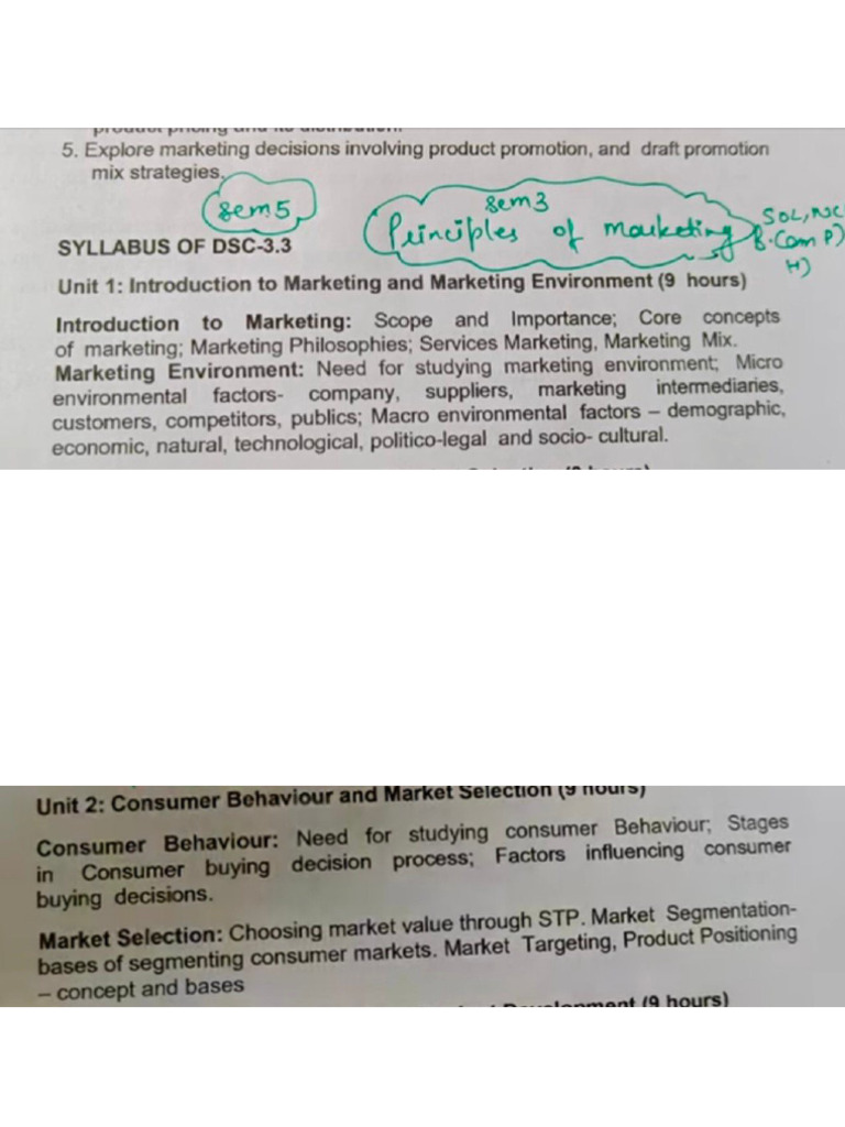 Principle of Marketing Syllabus | PDF