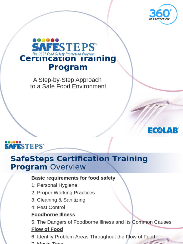 SafeSteps Certification Training Guide | PDF | Foodborne Illness | Hygiene