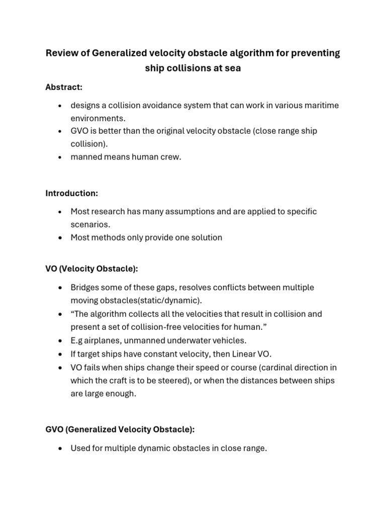 Review of GVO Research Paper | PDF | Ships