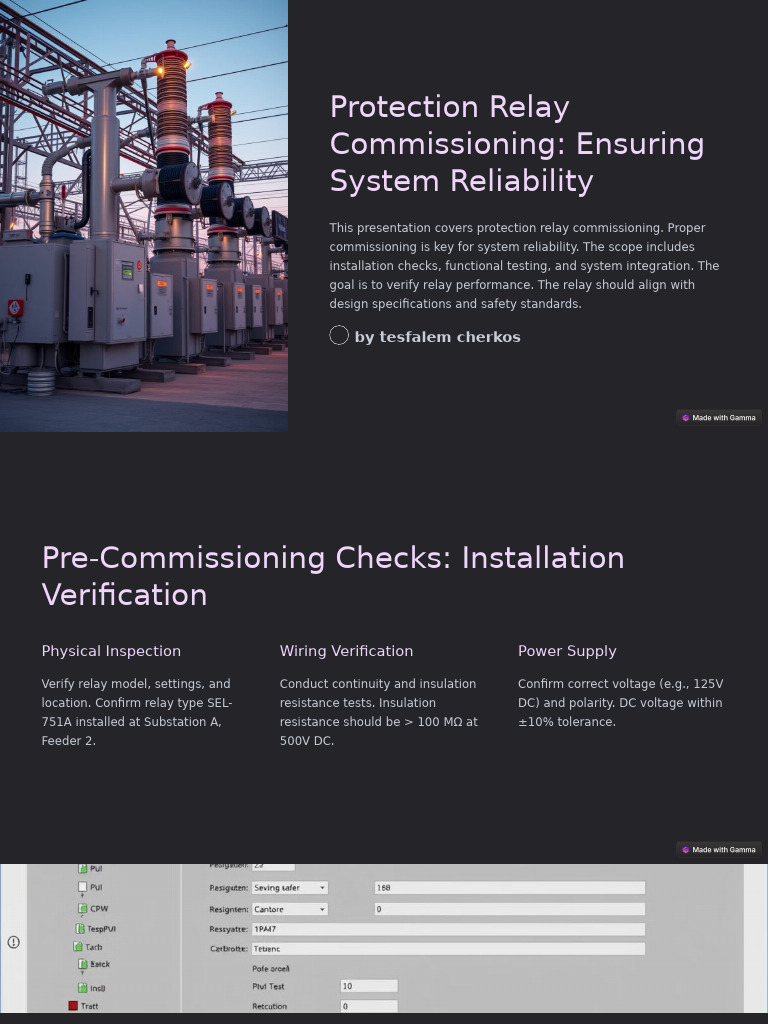 Protection Relay Commissioning Ensuring System Reliability | PDF ...