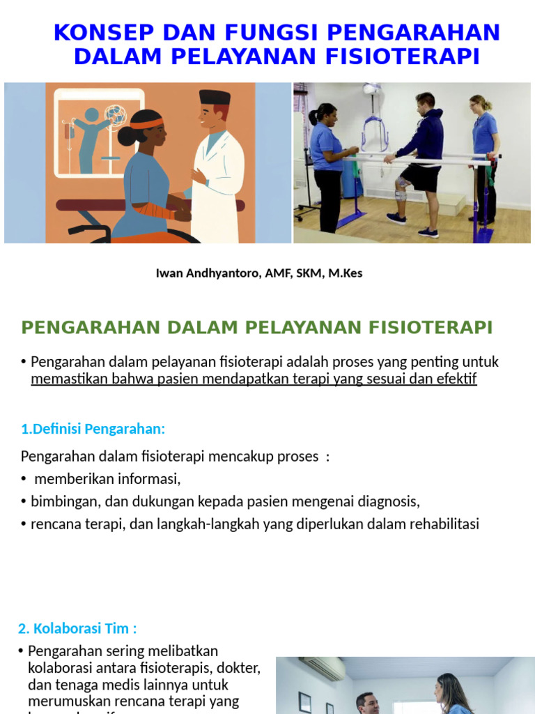 @2---Konsep Dan Fungsi Pengarahan Dalam Pelayanan Fisioterapi | PDF