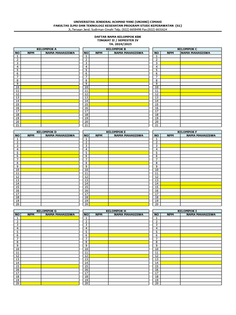 Kelompok KBK 24 - 25 (Genap) TK 2 | PDF