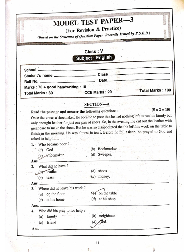 Test Paper V | PDF