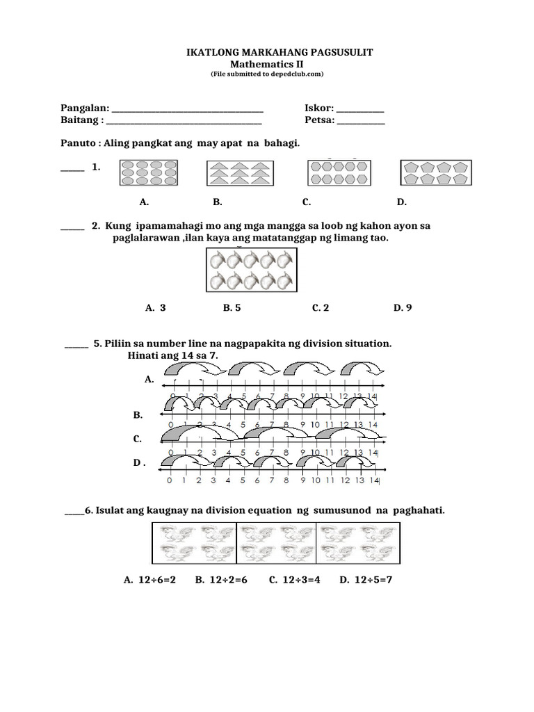 PT Mathematics 2 q3 | PDF