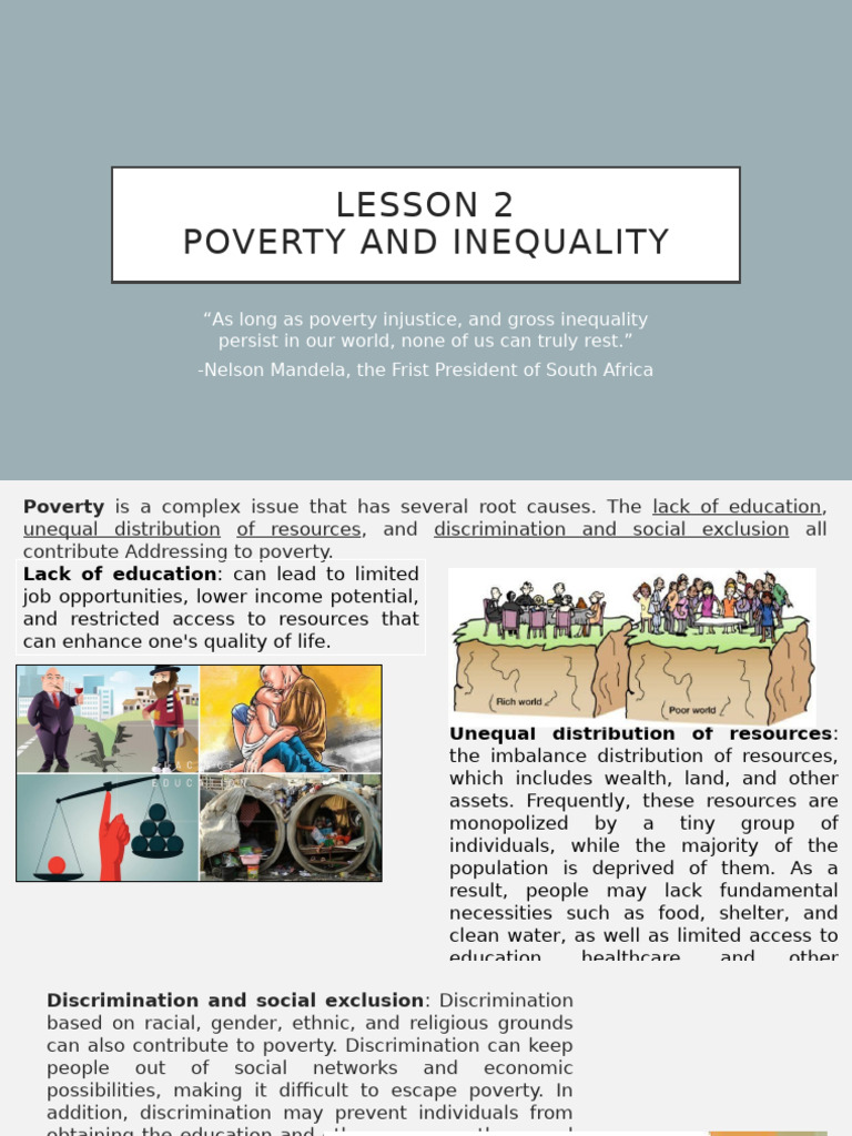 Unit 3 - Economic Systems - Lesson 2 - Poverty and Inequality | PDF ...