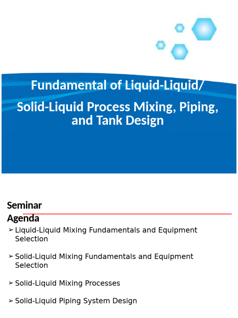 2025 Liquid-Liquid and Solid-Liquid Mixing Rev0 | PDF | Physical ...