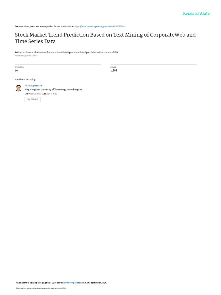 Stock Market Trend Prediction Based On Text Mining of Corporate Web and ...