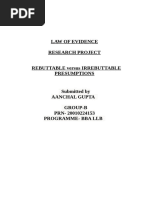 Rebuttable vs. Irrebuttable Presumptions | PDF | Burden Of Proof (Law ...