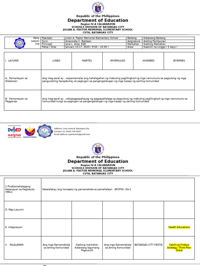 Q3 DLL AP2 WK 6 SY 24-25 - With ST | PDF
