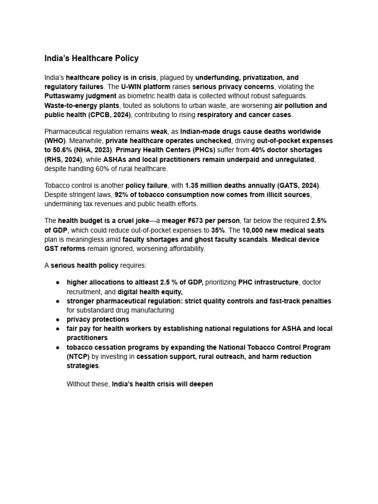 Health Policy | PDF