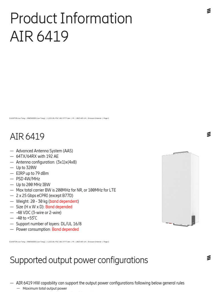 Product Information AIR 6419 | PDF | Electronics | Electromagnetic Spectrum