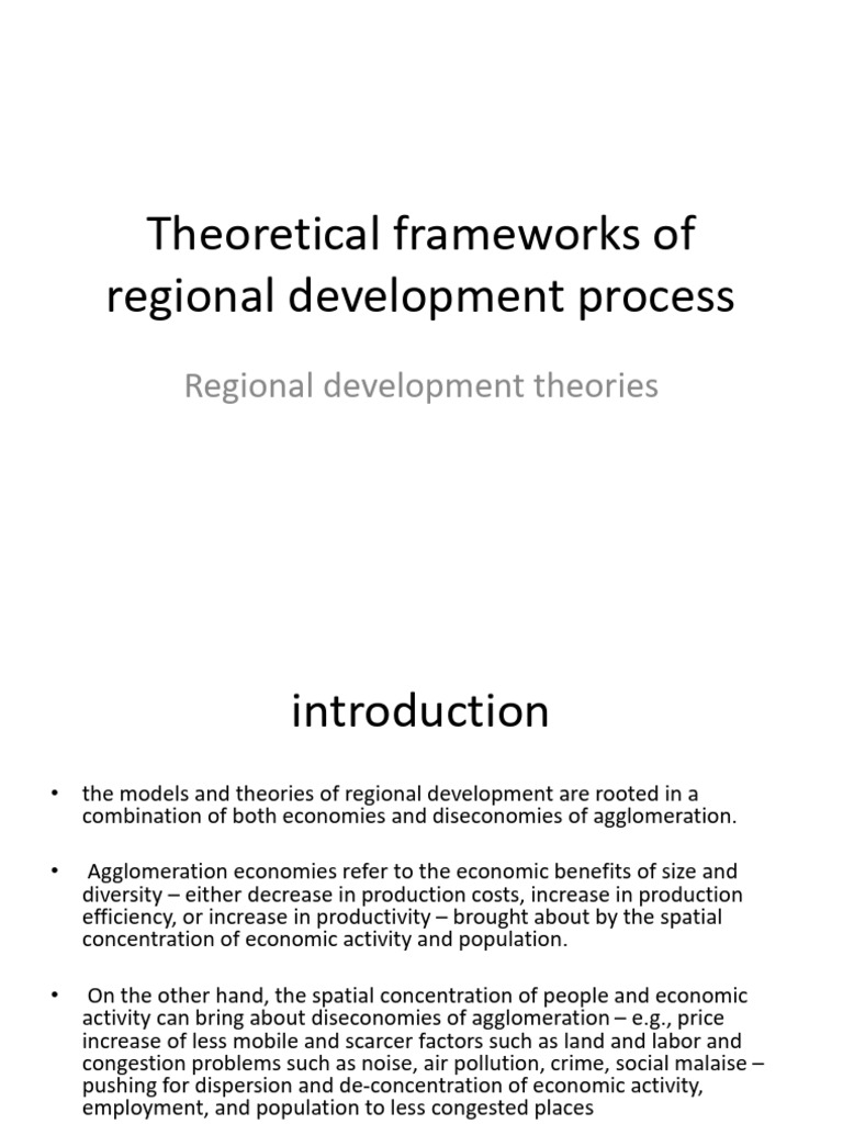 Theoretical Frameworks of Regional Development Process | PDF | Economic ...