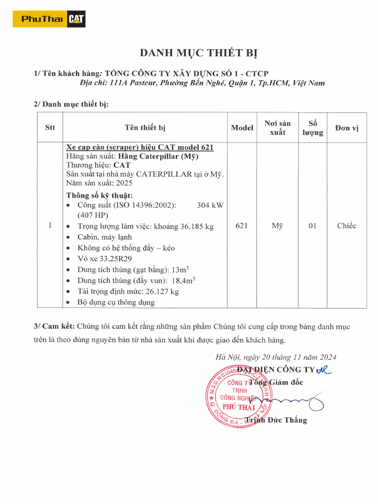 Danh Muc Thiet Bi | PDF