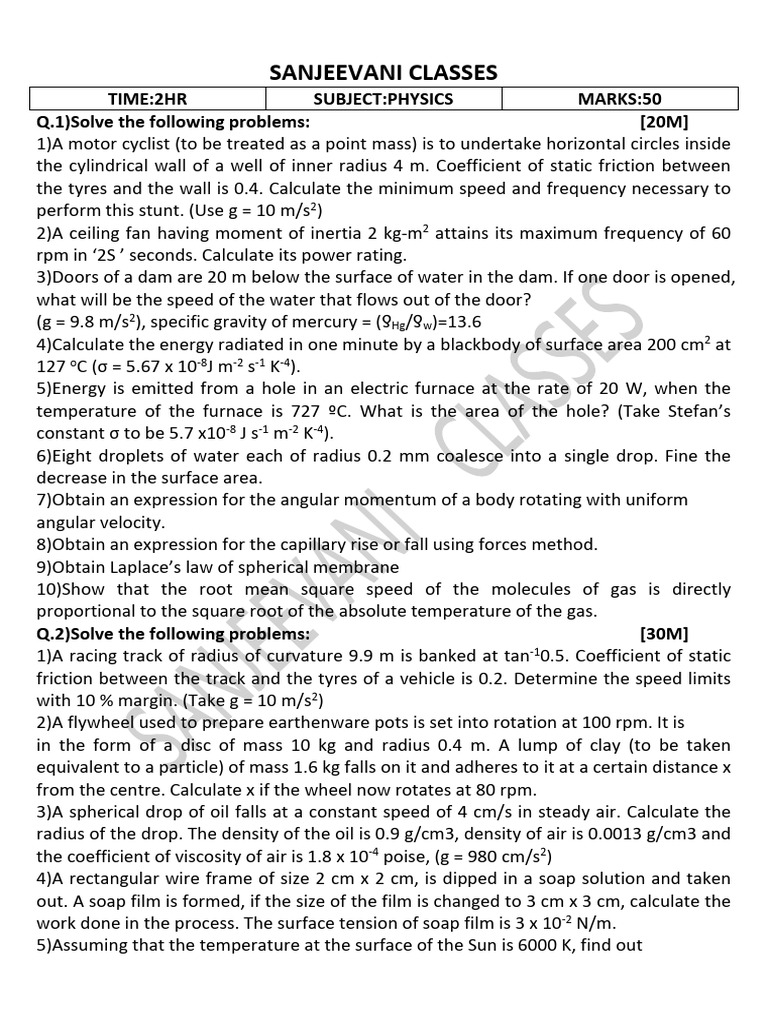 12th Physics (1 - 3 Chapter) | PDF | Gases | Temperature