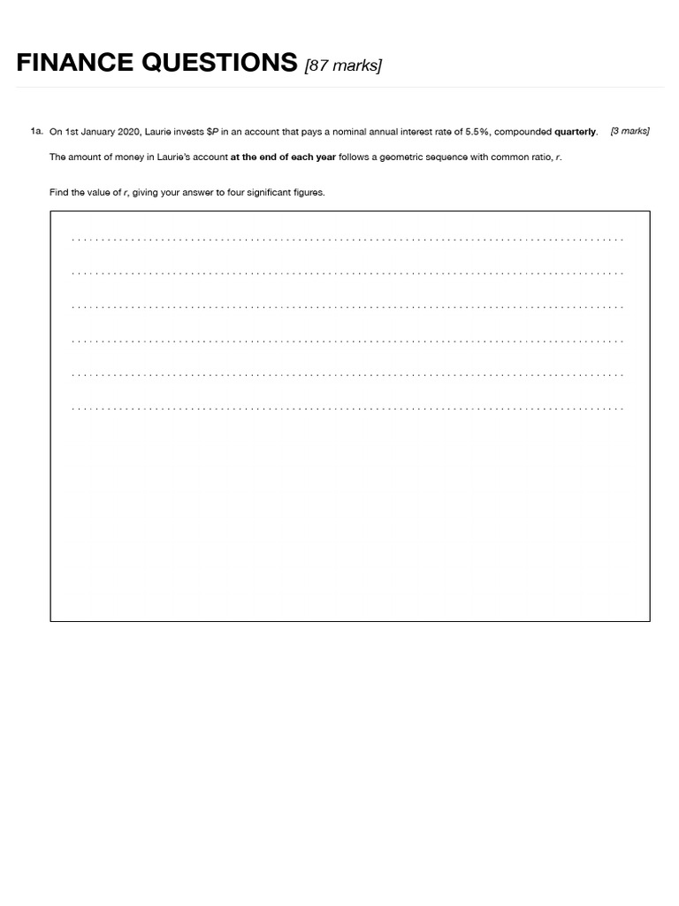 Finance Questions 2 | PDF | Interest | Interest Rates
