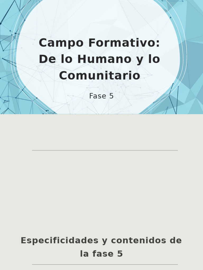 Fase 5: Desarrollo Humano y Comunitario | PDF | Pensamiento | Toma de ...
