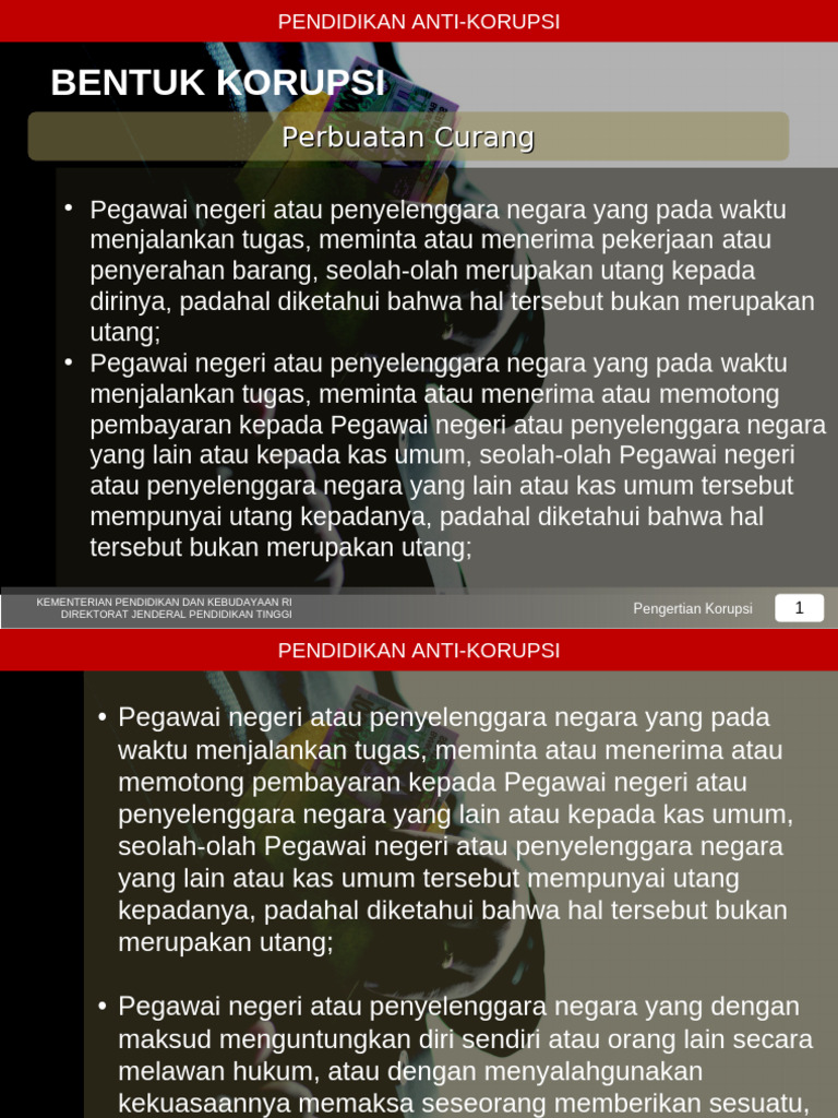 BENTUK KORUPSI Perbuatan Curang | PDF