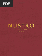 Nustro Steakhouse Menu Overview | PDF | Sauce | Salad