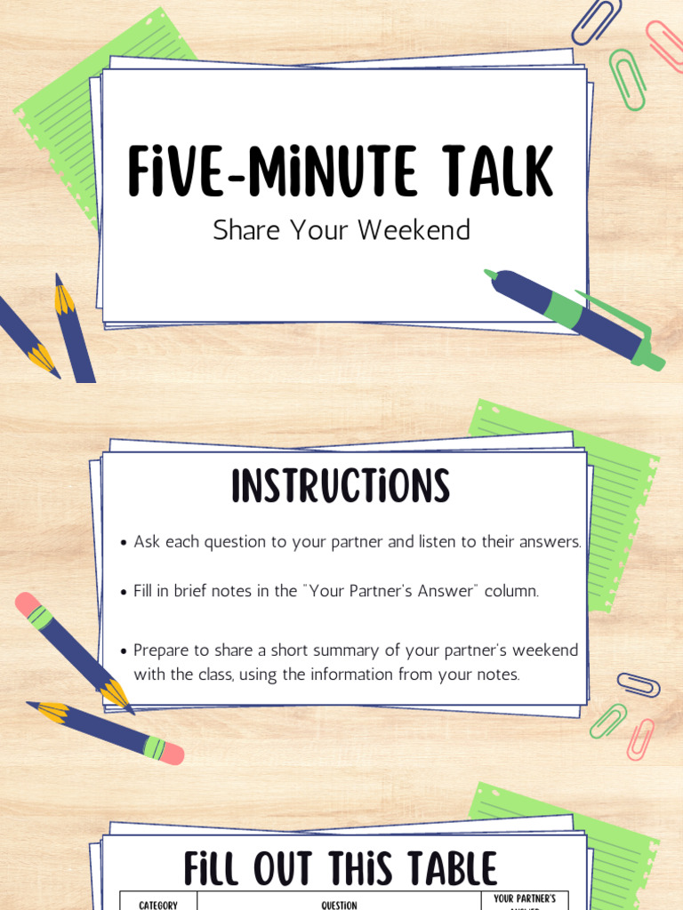 Weekend Sharing Talk Guide | PDF