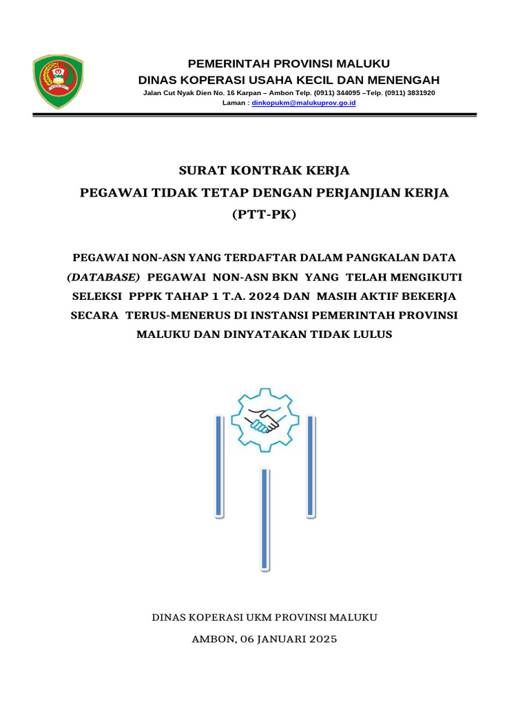 Perjanjian Kinerja PTT Penata Layanan | PDF