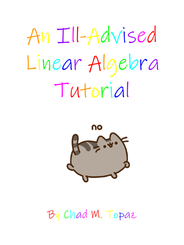 An Ill-Advised Linear Algebra Tutorial | PDF | Linear Map | Basis (Linear Algebra)