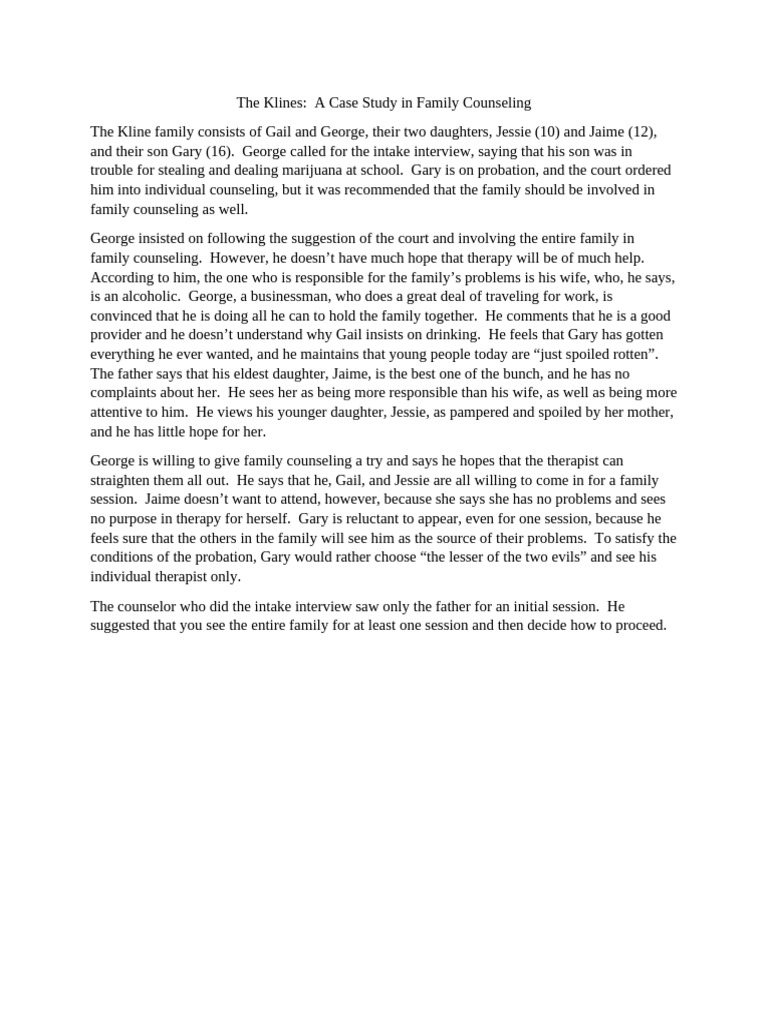 Family Counseling Challenges | PDF