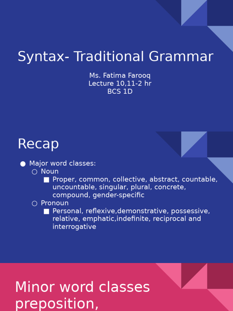 Understanding Minor Word Classes | PDF | Pronoun | Noun