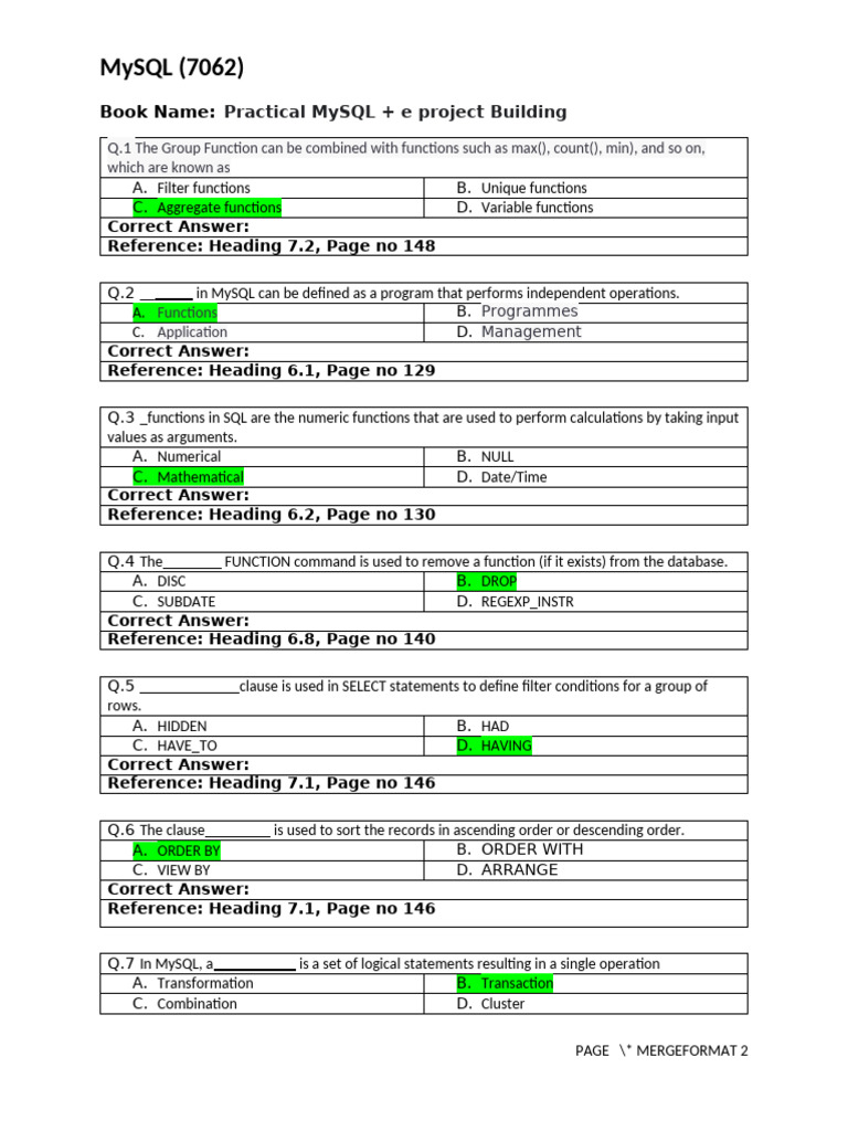 Working With MySQL-7062 | PDF | Function (Mathematics) | My Sql