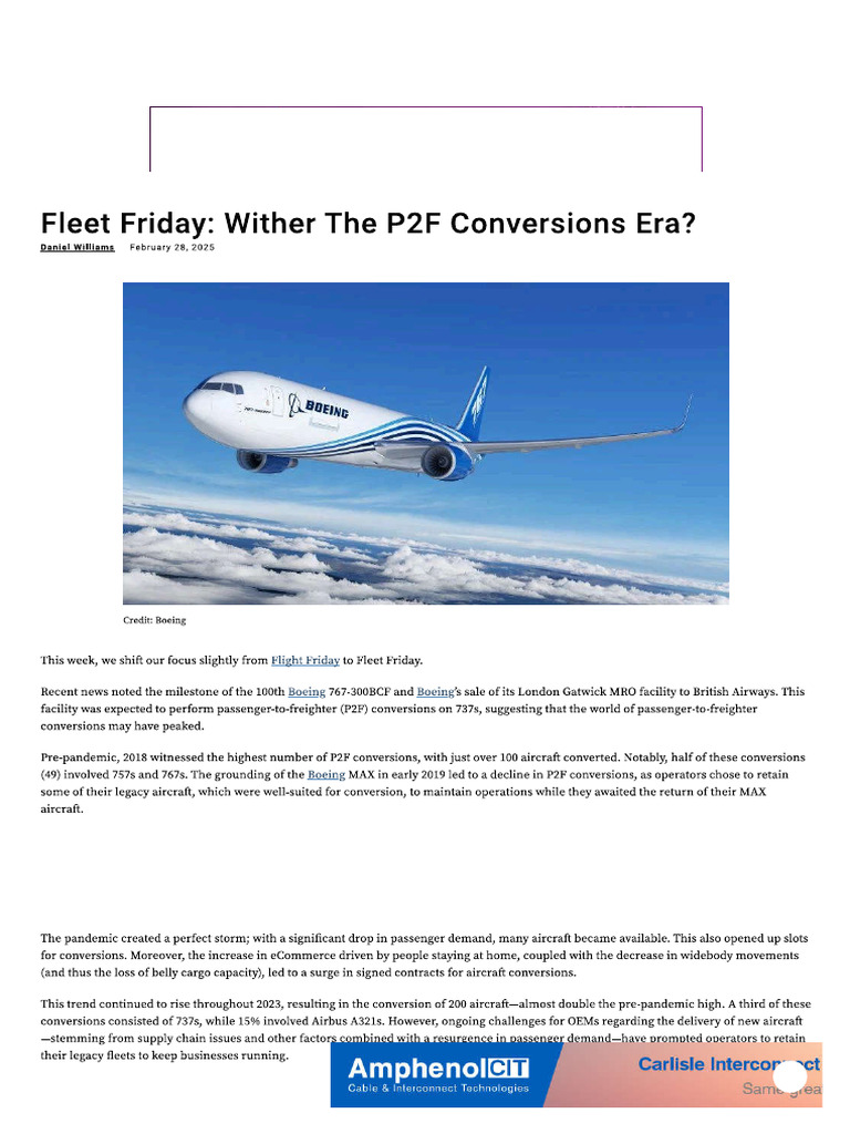 Fleet Friday - Wither The P2F Conversions Era - 081804 | PDF