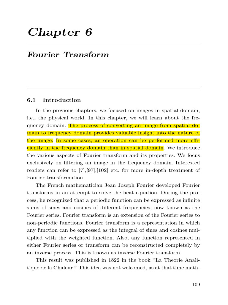 Chapter6 - Fourier Transform | PDF | Fast Fourier Transform | Convolution