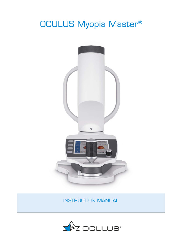 Oculus Myopia Master Manual | PDF | Ac Power Plugs And Sockets | Password