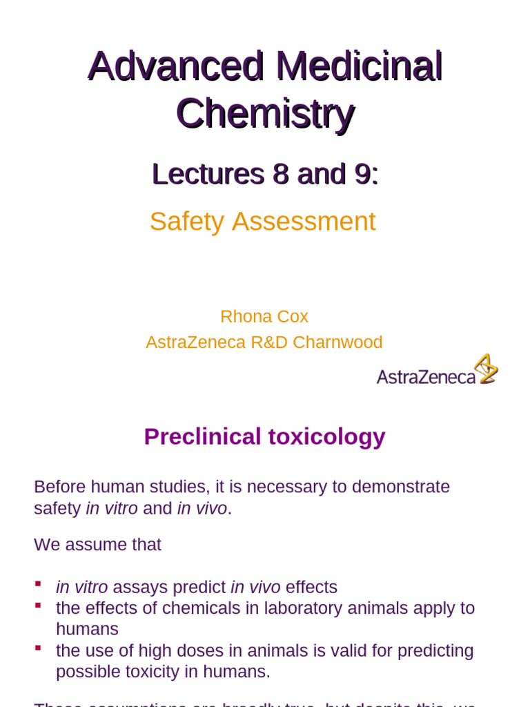 advmedchem_lecture8_9 | PDF | Pharmacology | In Vitro