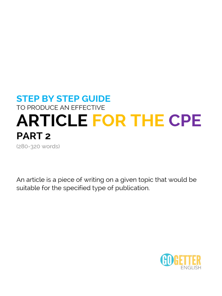 2222ghbdsncx642605168 CPE Writing Guide | PDF | English Language