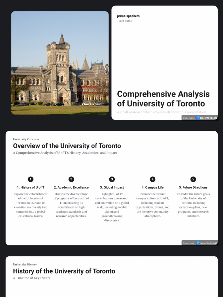 Comprehensive Analysis of University of Toronto | PDF