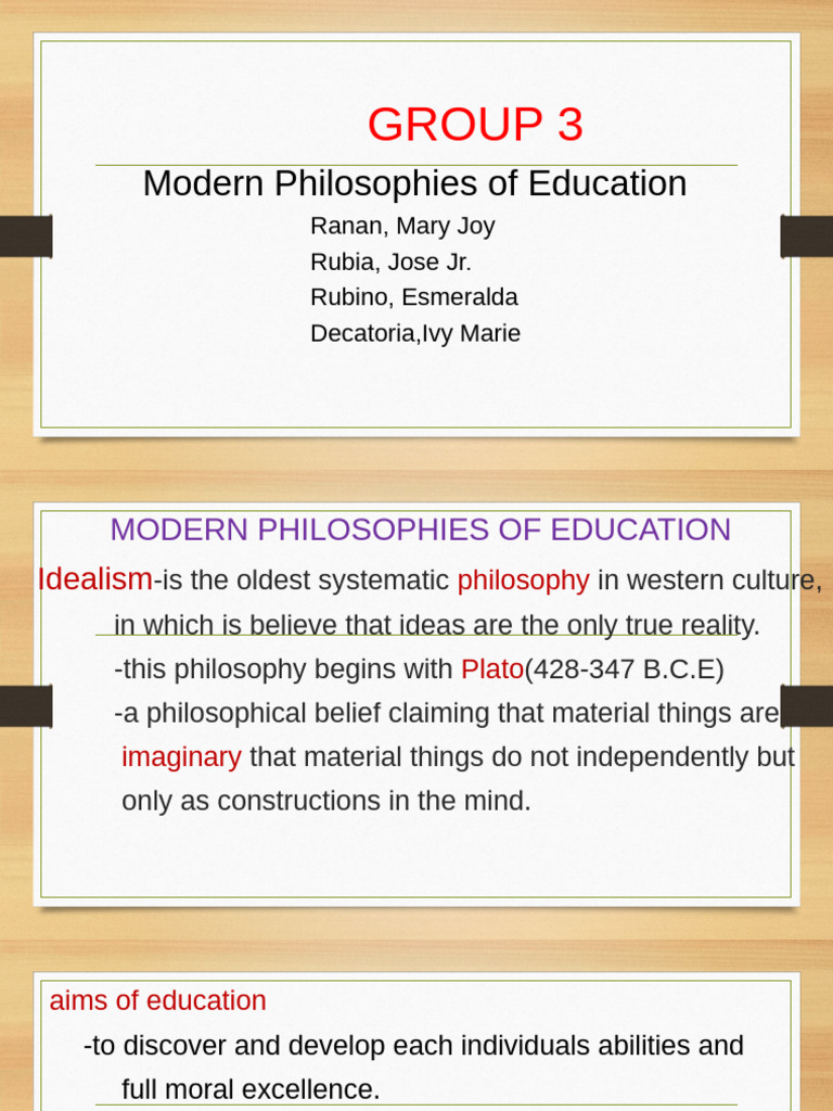 Final Philosophy of Education | PDF | Constructivism (Philosophy Of ...