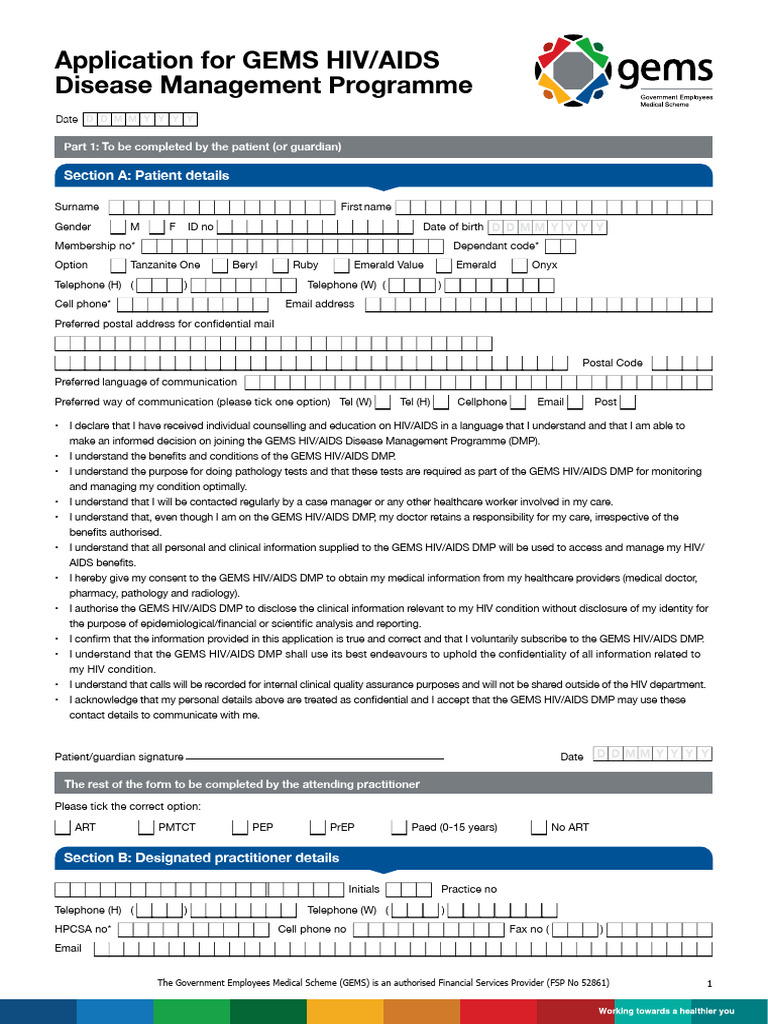 GEMS HIV/AIDS Management Program Application | PDF | Tuberculosis ...