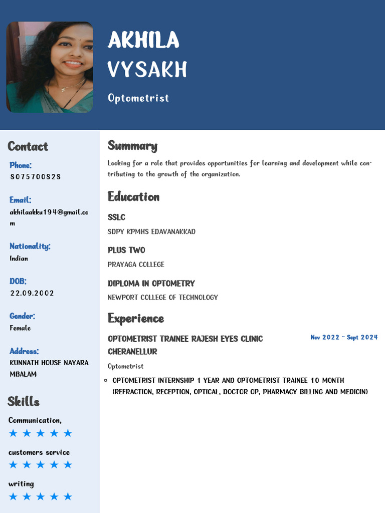 Akhila Resume 410 | PDF