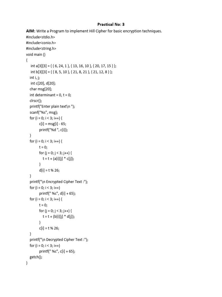 Practical 3 BIS | PDF