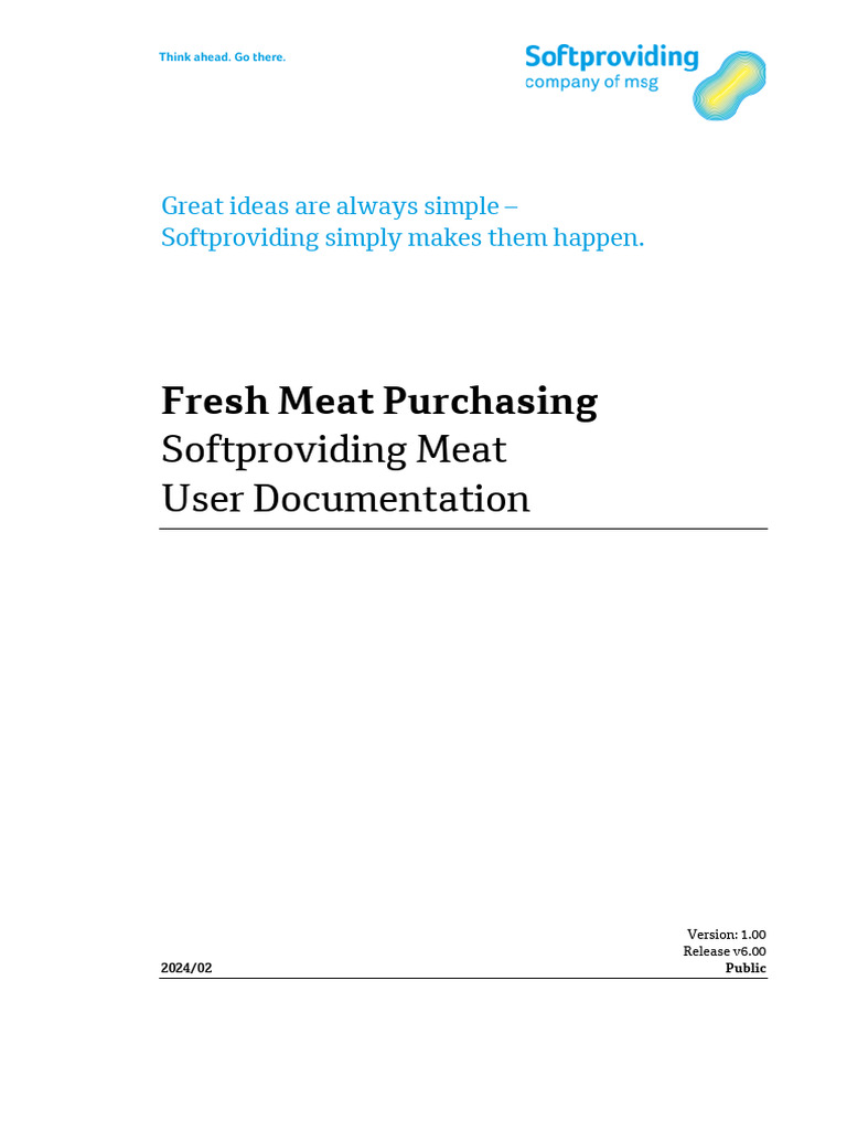 Fresh Meat Purchasing User Guide | PDF | Pricing | Prices