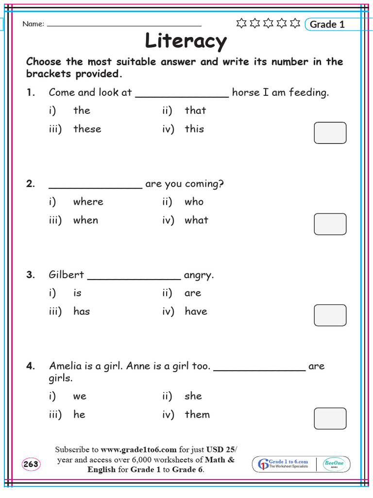 Choose the Most Suitable Answer & Write. | PDF