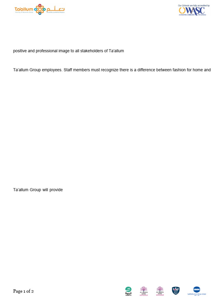 Dress Code and Apprearance Undertaking-Guidelines 2021 | PDF | Blouse ...