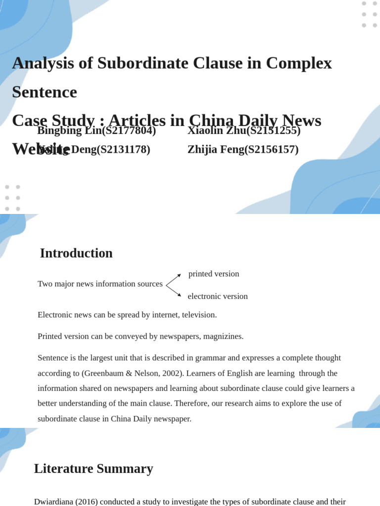 TQA7003 Structure of English - Assignment 4 - Bingbing Lin Xiaolin Zhu ...