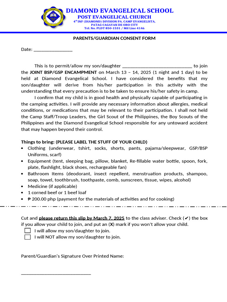 GSP and BSP Consent | PDF