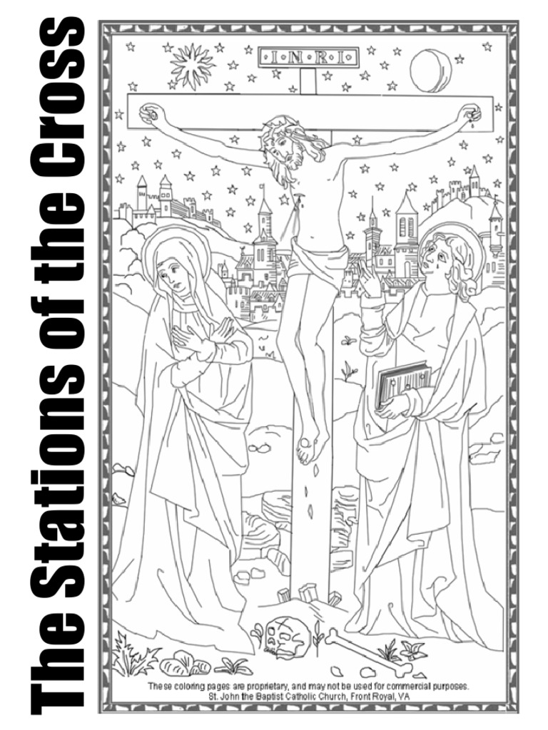 Stations of the Cross Coloring Pages | PDF | Jesus | Stations Of The Cross