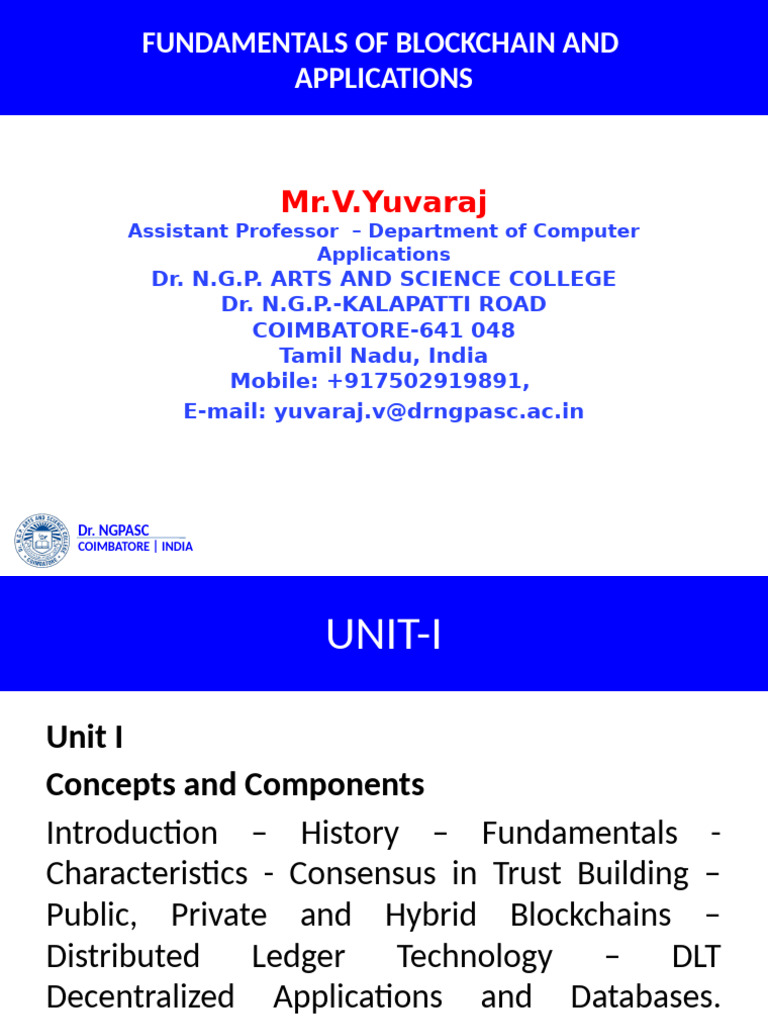 Blockchain Unit I | PDF | World Wide Web | Internet & Web