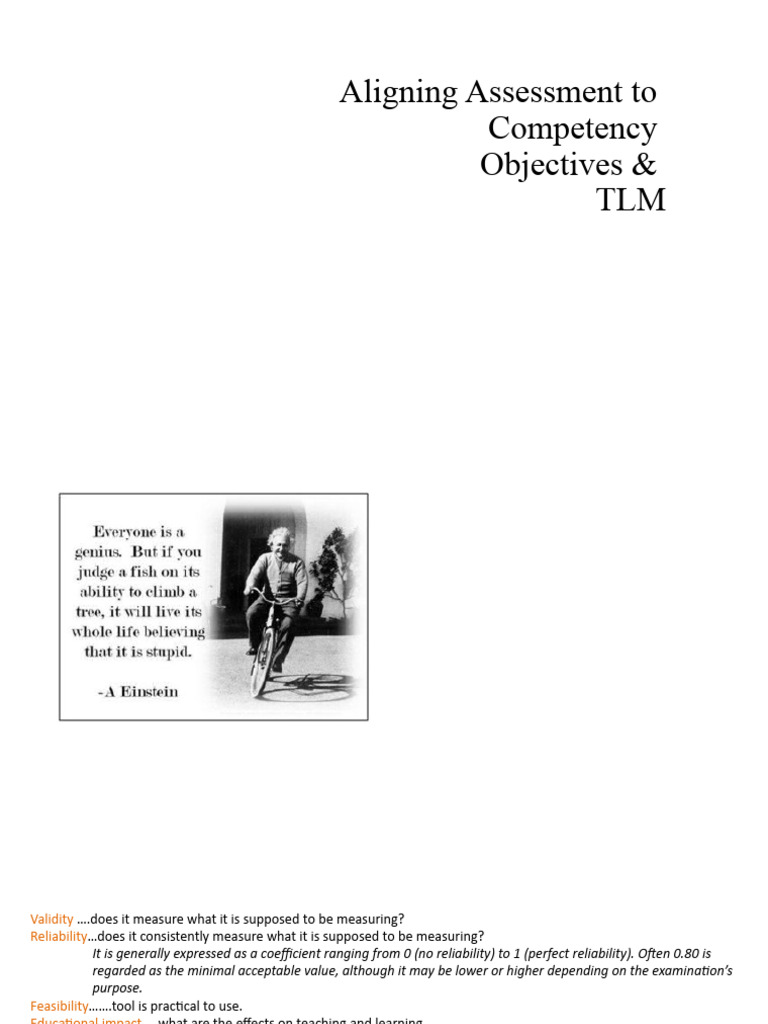 Aligning Assessment To Competency Objectives Amp TLM DR Hraish Compress ...